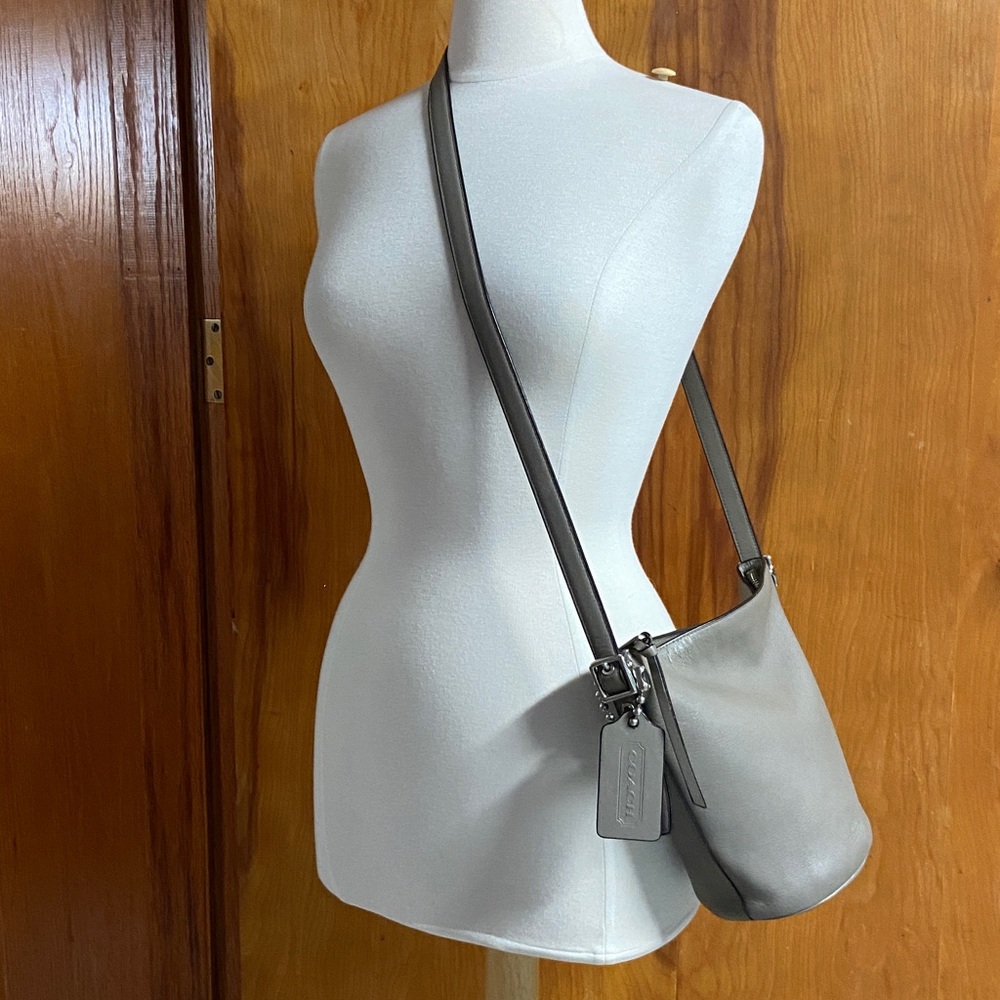 Coach Bleecker Bucket Gray Crossbody Bag Old School 3… - Gem